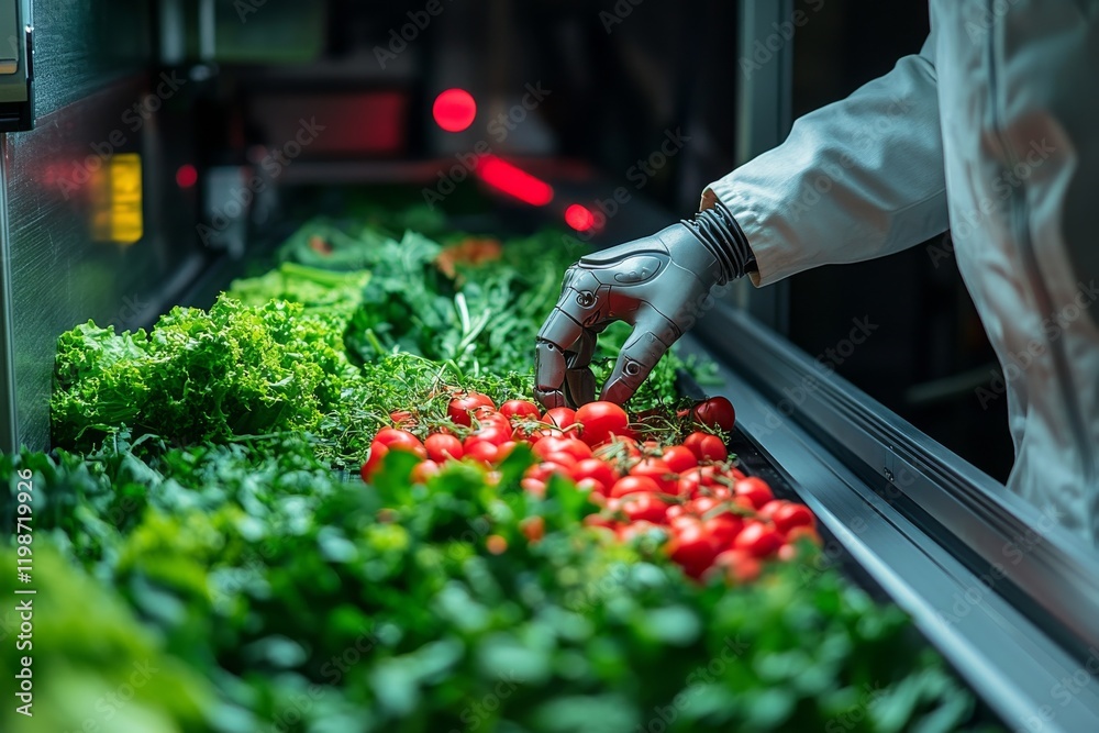 "Innovative Robot Technology Sorting Fresh Fruits and Vegetables in a ...