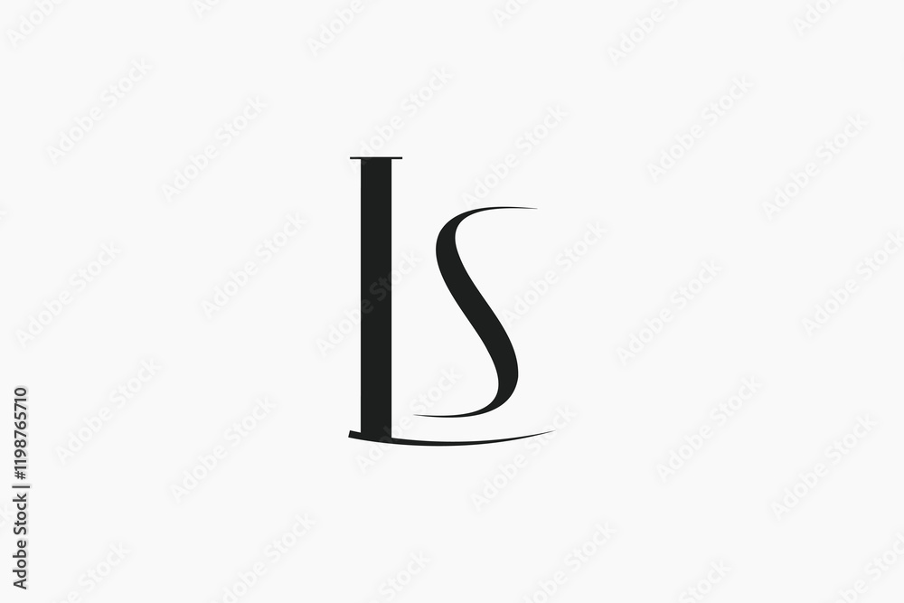 minimalist initial Ls symbol logo design vector. monogram letter LS ...