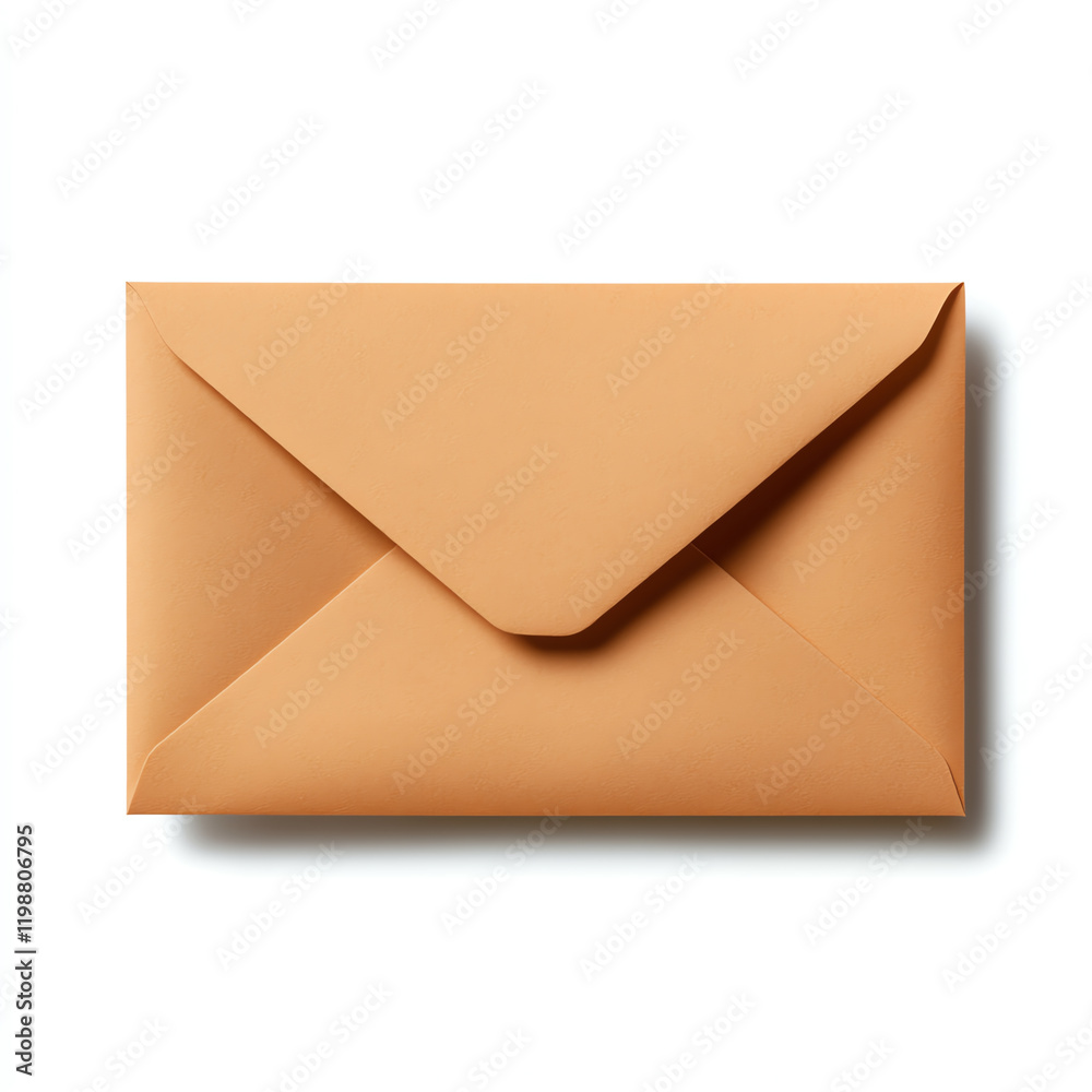An elegant brown envelope on a clean background, ideal for conveying ...