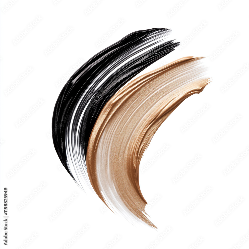 Two different shades of makeup are blended together to create a unique ...