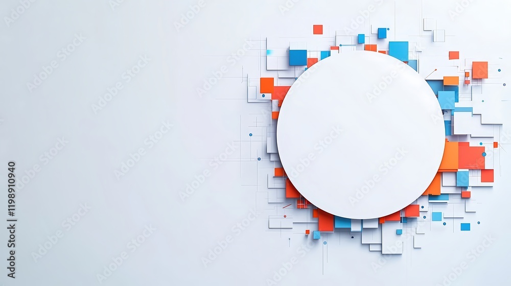 A striking circular logo that combines minimalist design with geometric ...