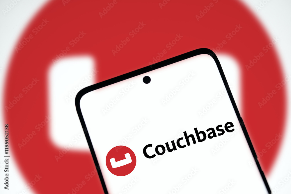 Dhaka, Bangladesh- 16 jan 2025: Couchbase Server logo is displayed on ...