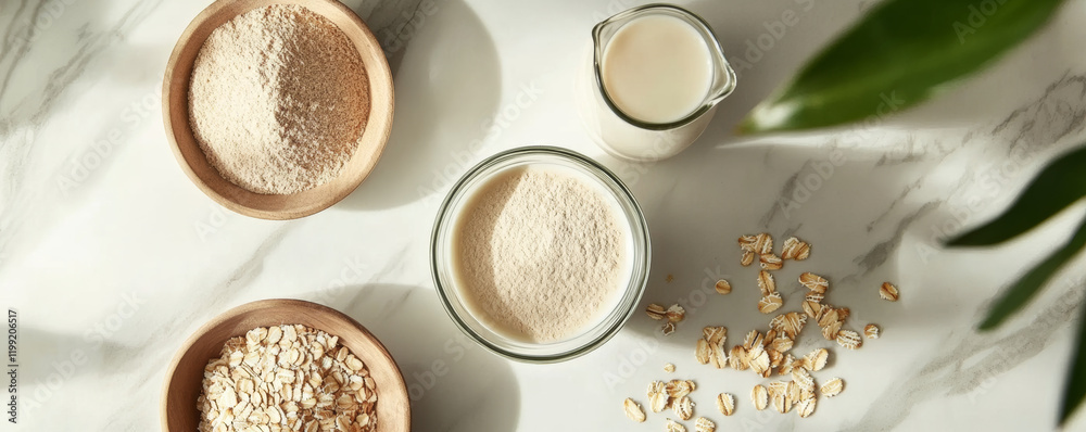 Oat based products including rolled oats, oat flour, and oat milk are ...