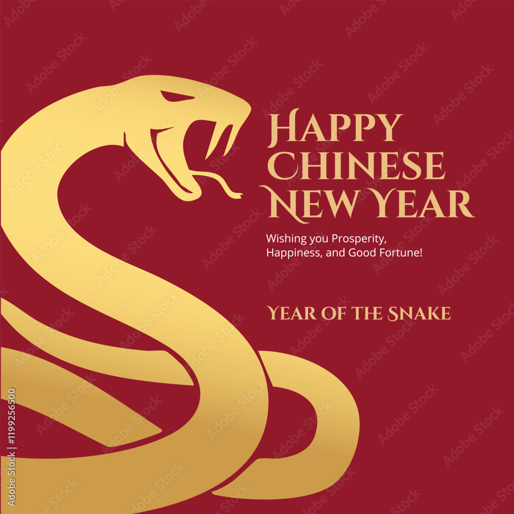 2025 Chinese New Year. Vector illustration with combining the snake ...