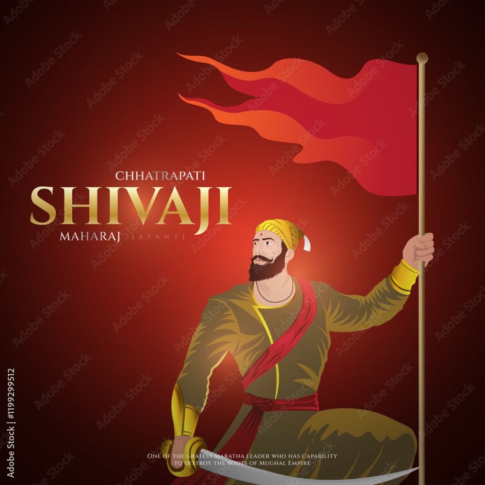 Happy Chhatrapati Shivaji Maharaj Jayanti Banner Design. Shivaji ...