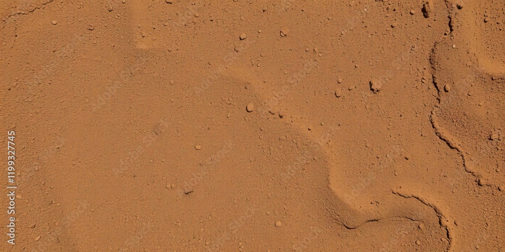 Close up of textured ground surface with a mix of sand, silt, and clay ...