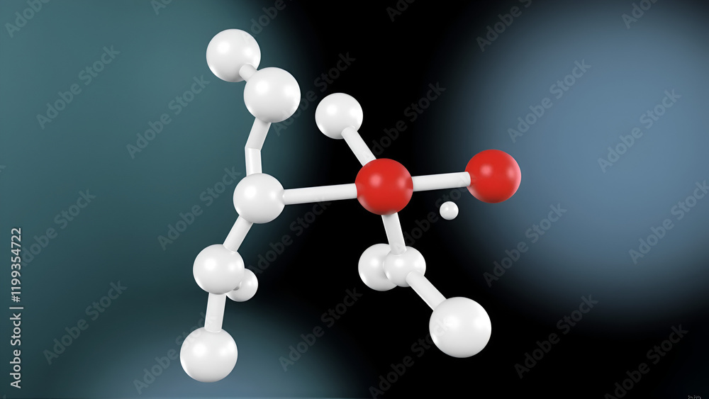 3D Model of Acetone Simple Molecule Structure Stock Illustration ...