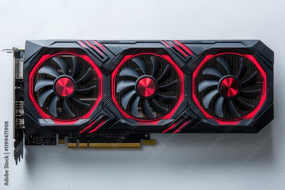 Game graphics card isolated on white background Stock Illustration ...