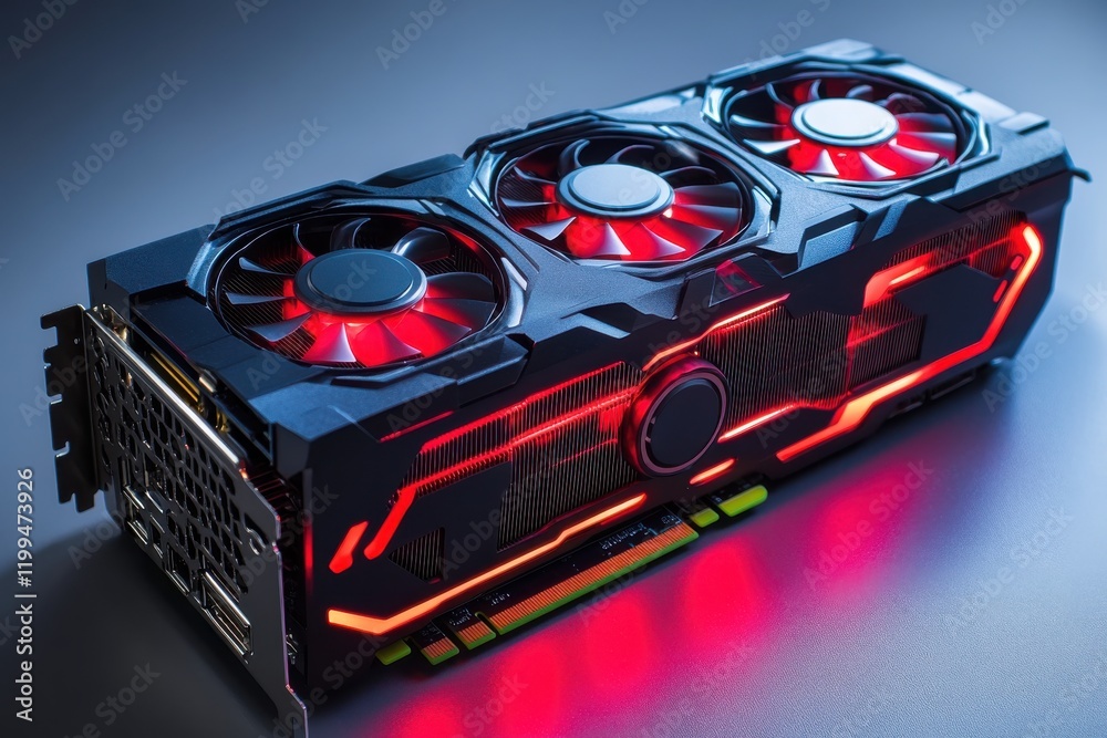 Game graphics card isolated on white background Stock Illustration ...