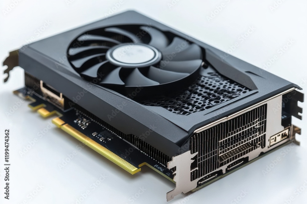 Game graphics card isolated on white background Stock Illustration ...
