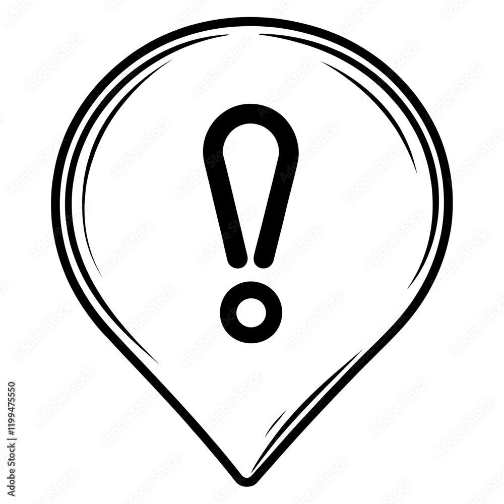 Speech bubble with Exclamation mark icon exclamation symbol exclamation ...