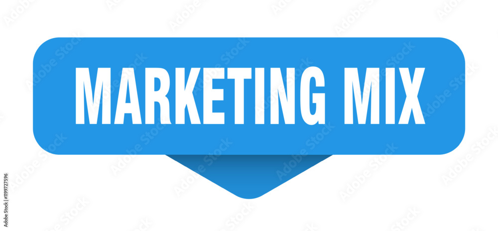 marketing mix sticker. marketing mix sign on transparent background ...