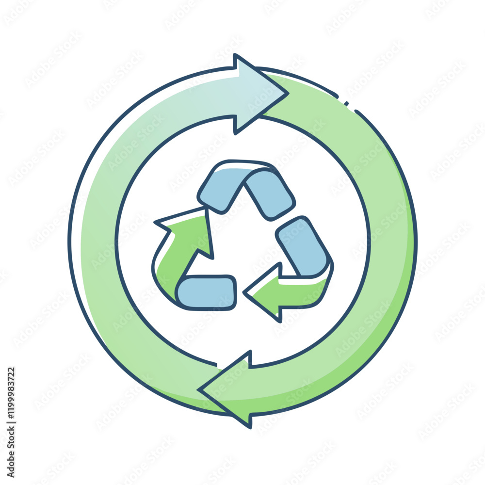 recycle icon, recycle vector illustration-simple illustration of ...