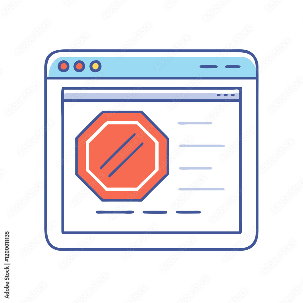 adblock icon, adblock vector illustration-simple illustration of adblock, perfect for adblock ...