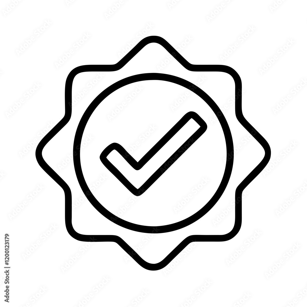 Vector de Stock green check mark icon, green check mark line art ...
