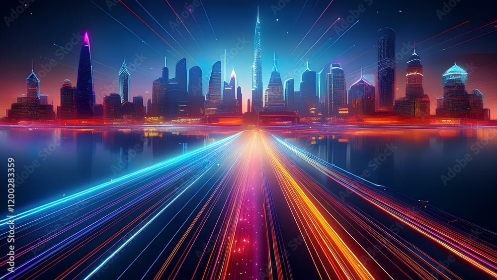 These trails intertwine with iconic landmarks, capturing the energy and ...