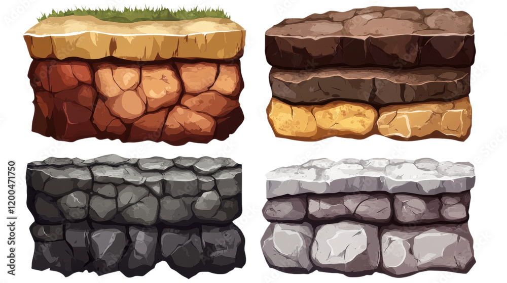 Game Platform Terrain Set: A versatile set of four different platform ...