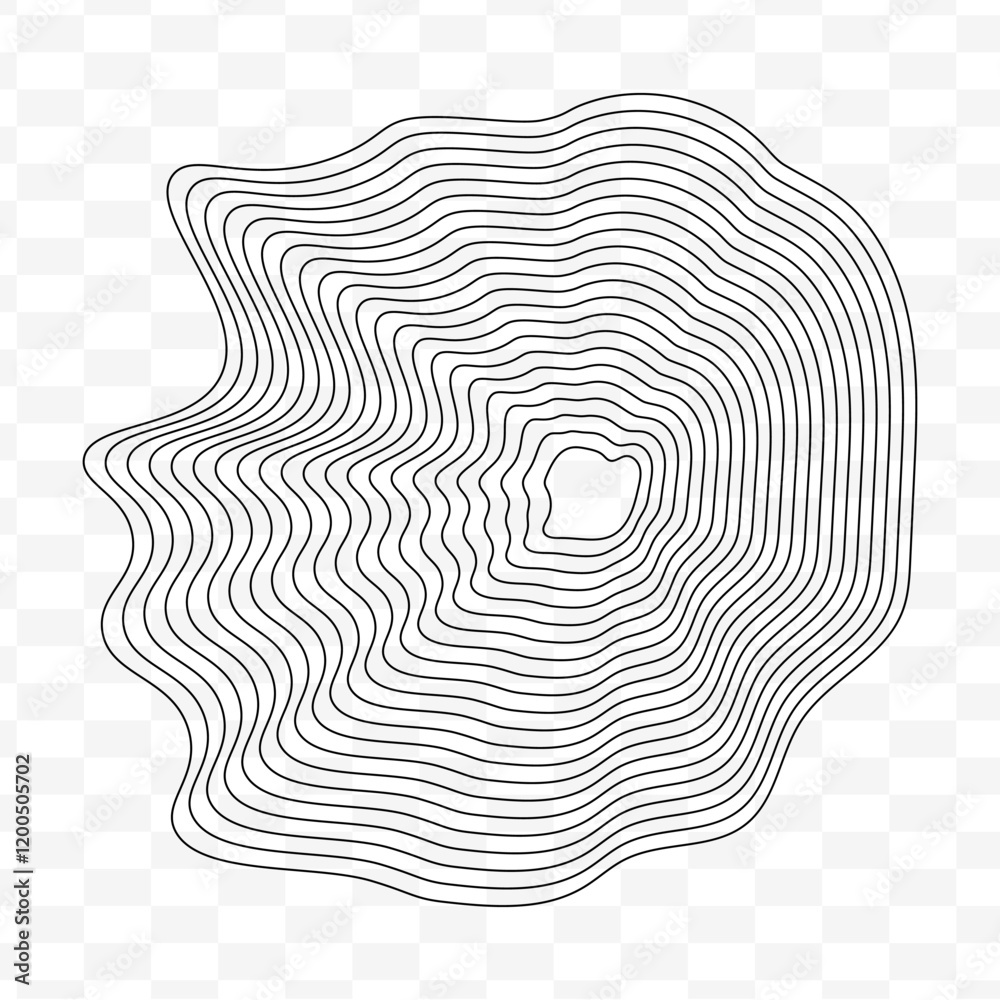 Geography line map with topographic map background. vector of organic ...