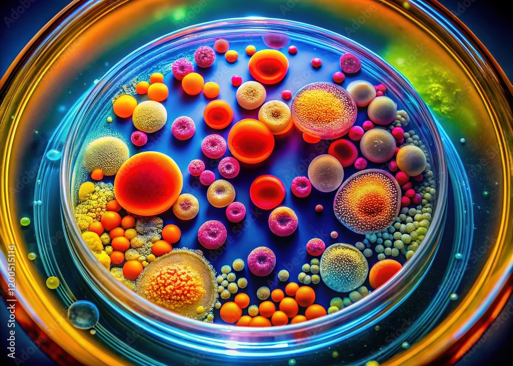 Staphylococcus Aureus Bacteria on Blood Agar - Microscopic Image Stock ...