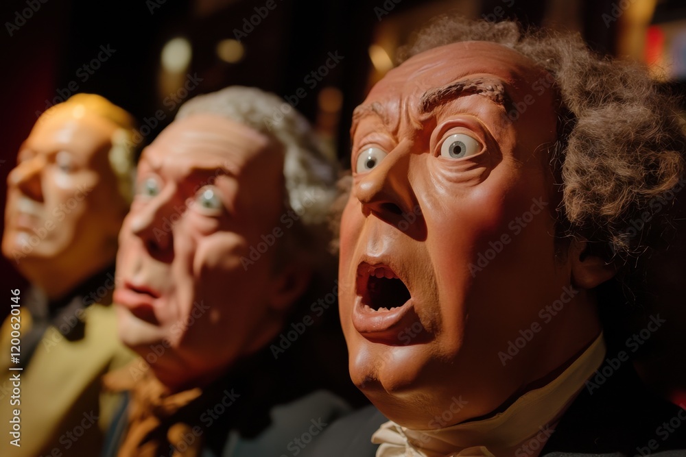 Exploring a fascinating wax museum exhibit featuring iconic historical ...