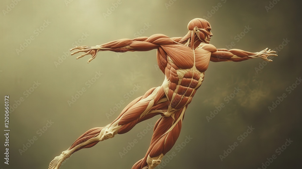 muscular system diagram with layers peeled back to reveal deeper muscle ...