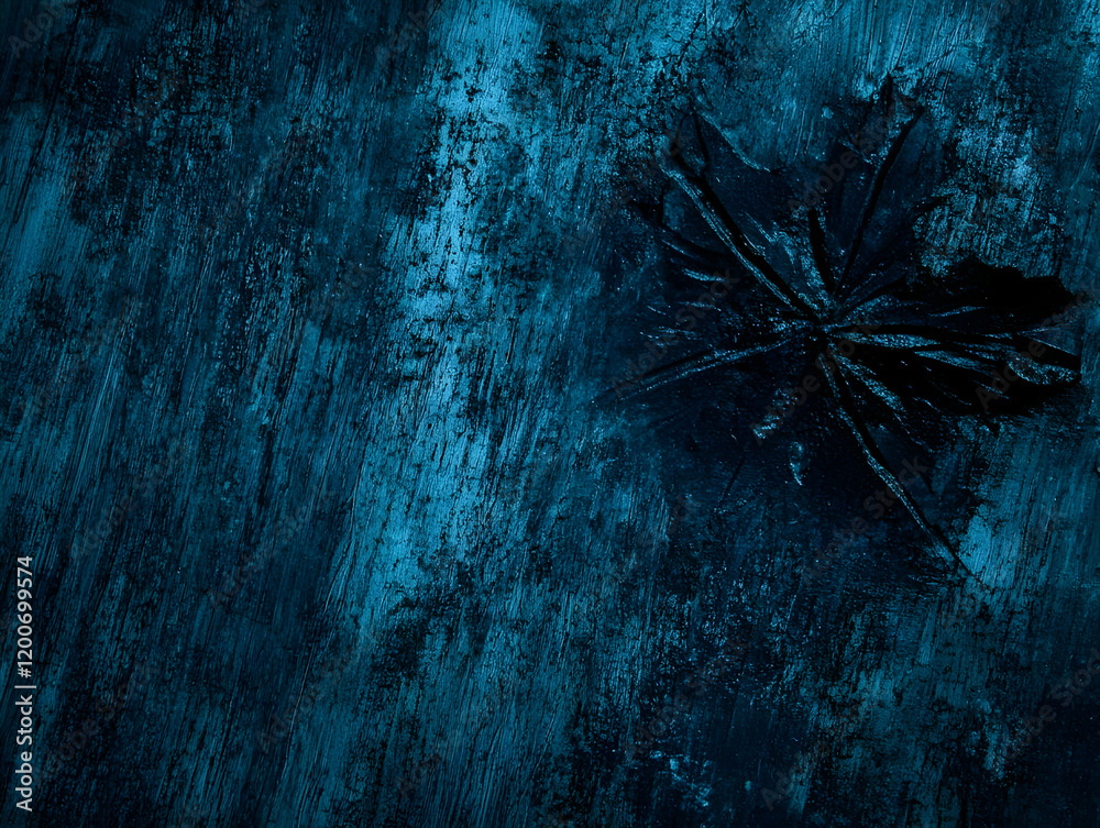 Dark Blue Textured Background with Cracks and Scratches Creates a Moody ...