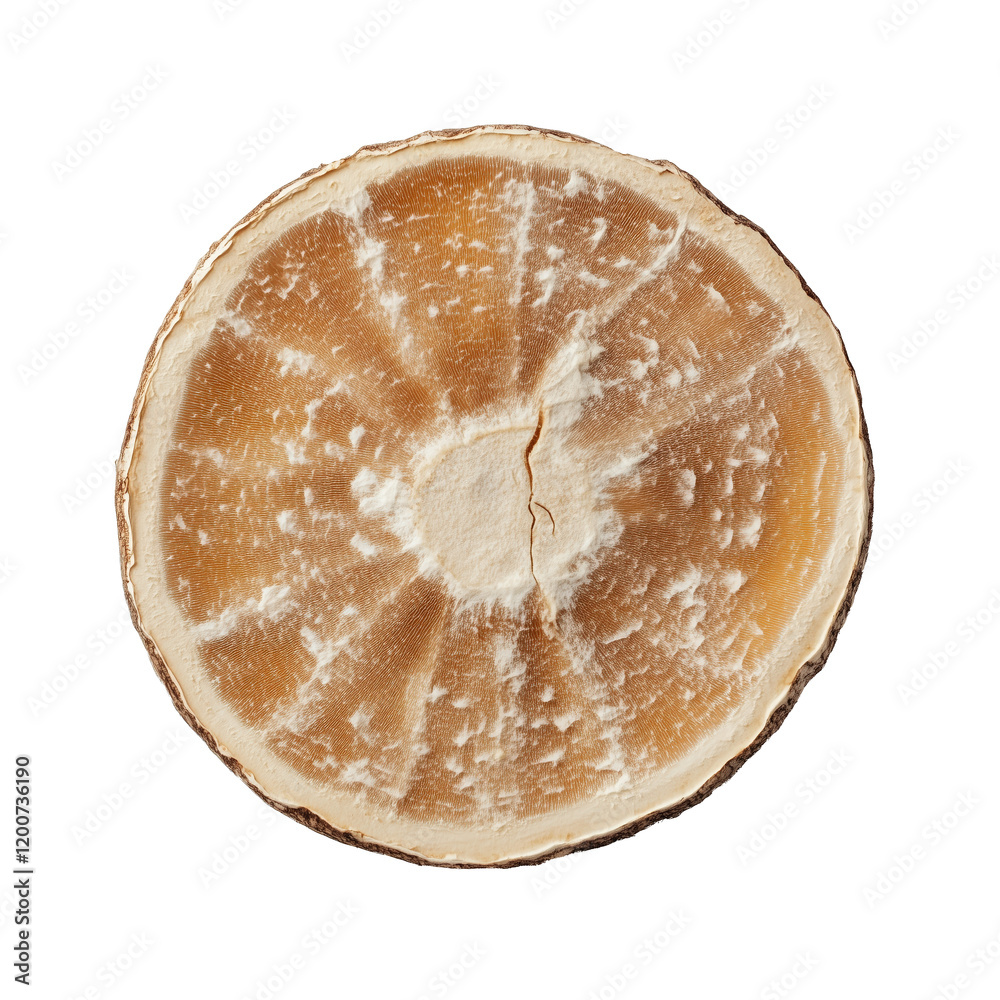 Slice of champignon isolated on transparency background, top view, png ...