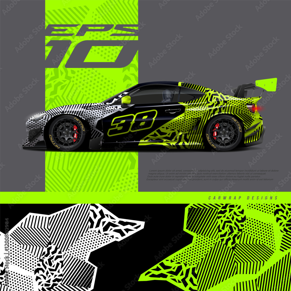 Car wrap decal design concept. Abstract grunge background for wrap ...