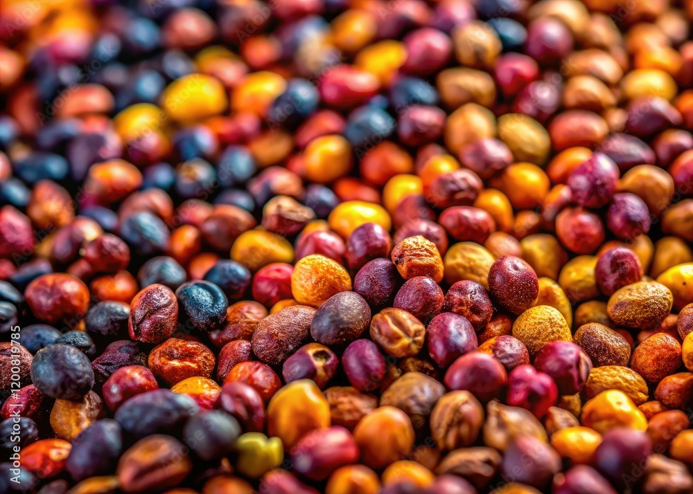 Macro long exposure reveals dried horse gram's organic texture; a ...
