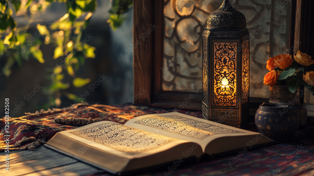 Holy Quran isolated islamic book. Vector Koran with arabic calligraphy ...