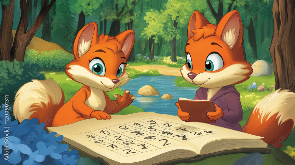 Cartoon books and textbooks math game worksheet. Vector mathematics ...