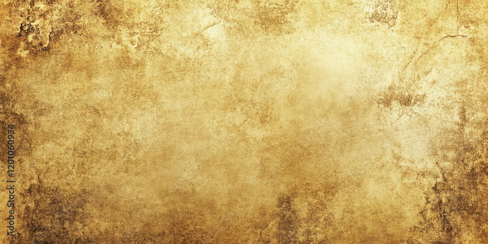 Vintage grunge paper texture in rich gold hues with an aged stained ...