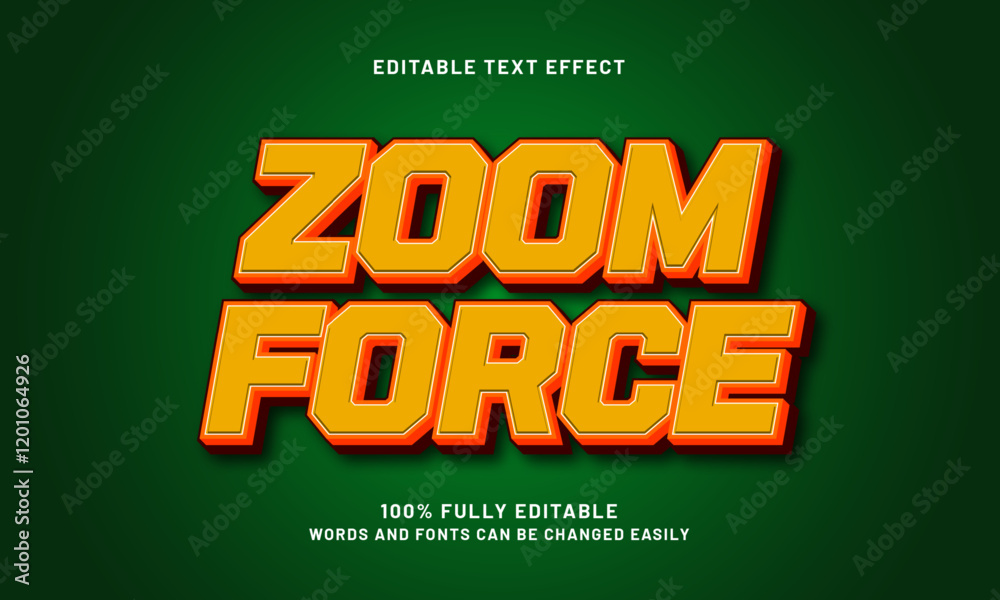 zoom force editable text effect with a sport racing and speed theme ...