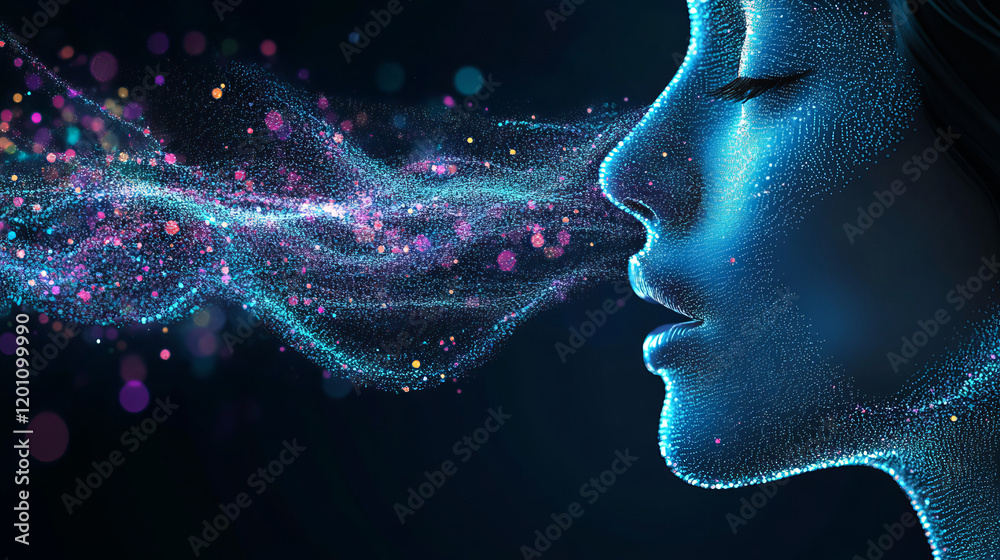 Voice recognition soundwaves vector design of ai and smart technologies ...