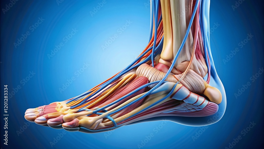 Medial Foot Anatomy: Bones, Ligaments, and Muscles - High-Resolution ...