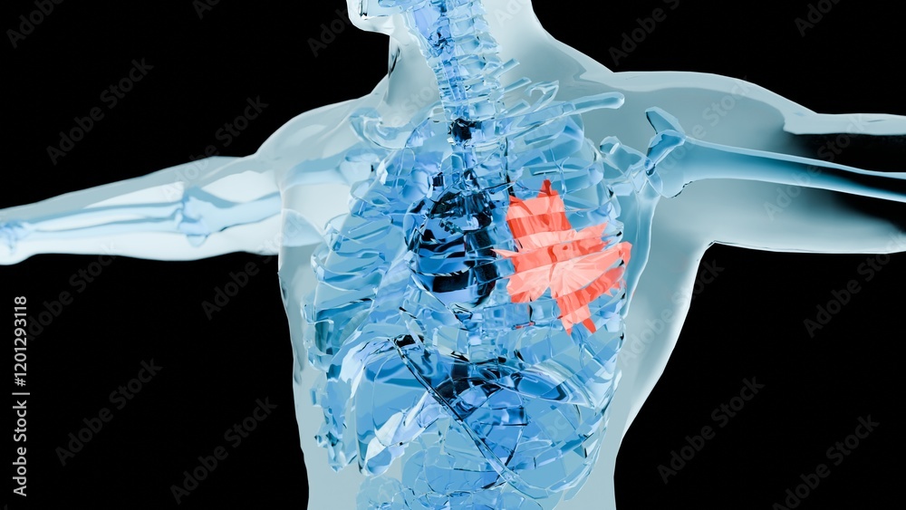 3D visualization of LUNG cancer, Medical Animation , X-Ray: A detailed ...