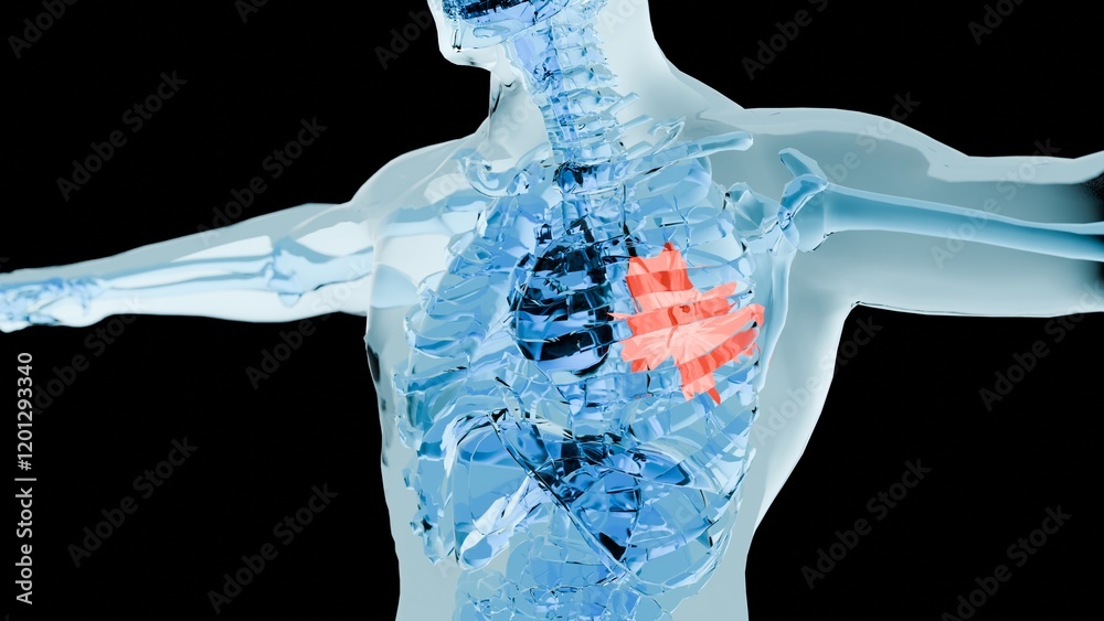 3D visualization of LUNG cancer, Medical Animation , X-Ray: A detailed ...