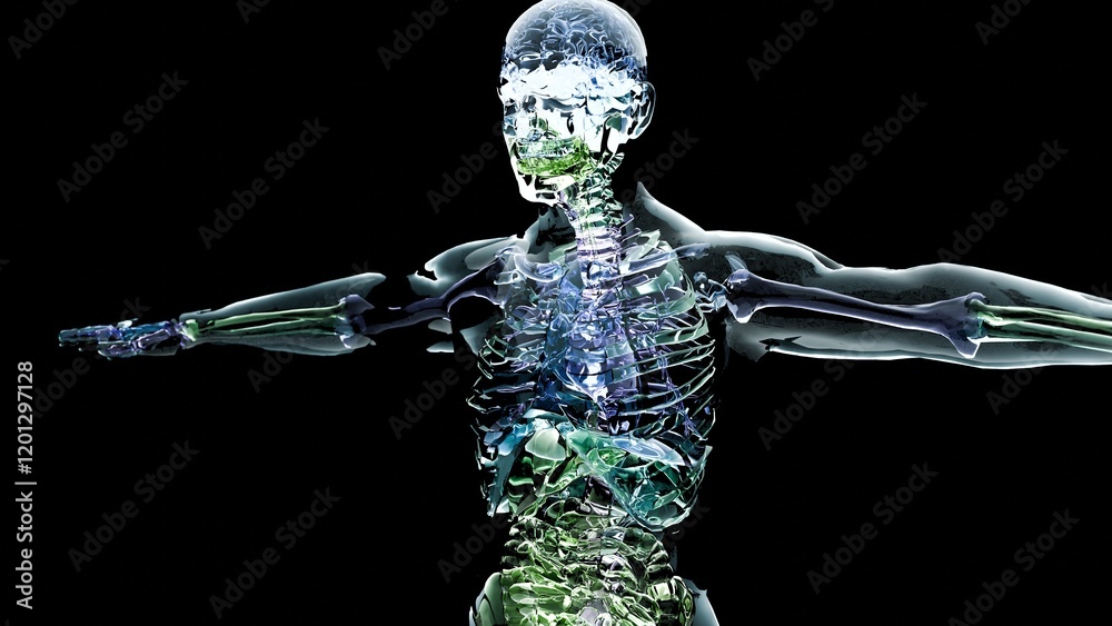 3D visualization of human body , Medical Animation , X-Ray: A detailed ...