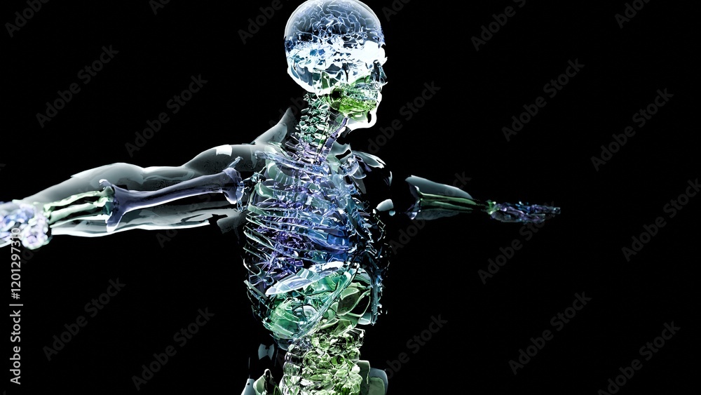 3D visualization of human body , Medical Animation , X-Ray: A detailed ...