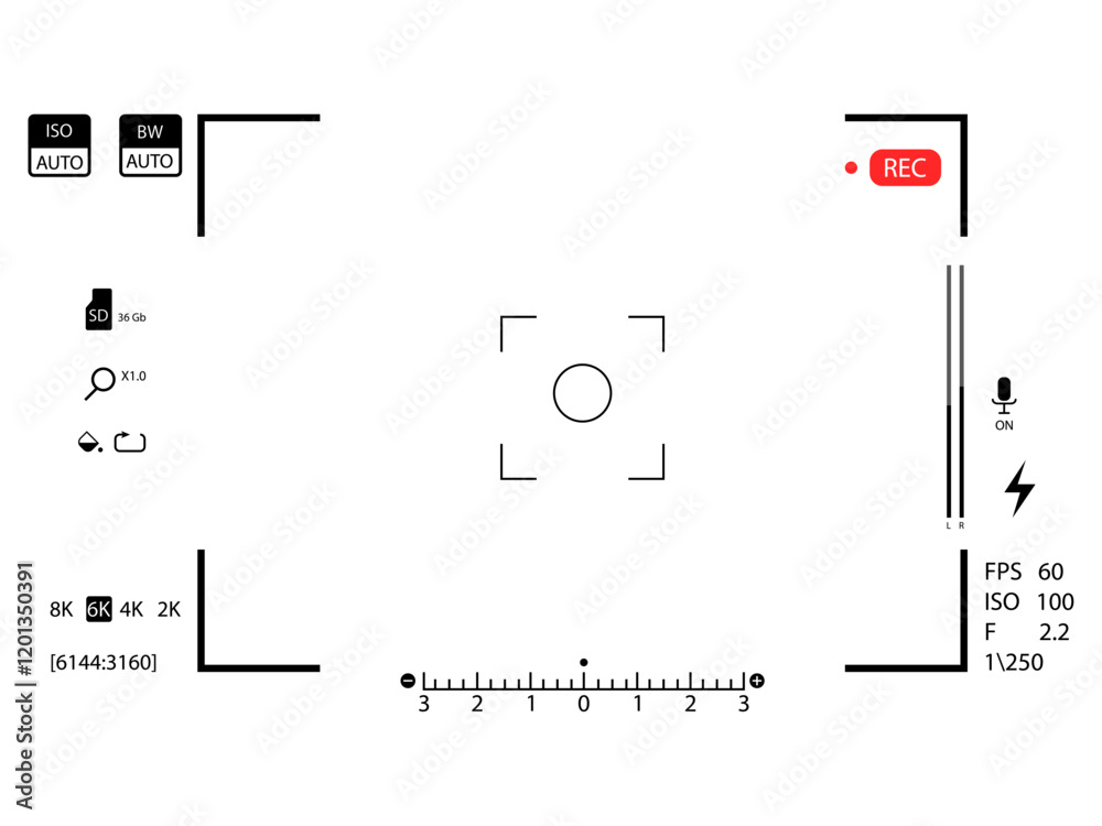 Capture camera template banner, photography and focus, shutter design ...