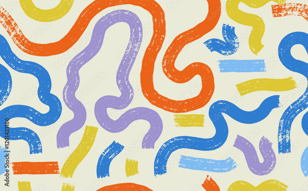 Hand draw grunge featuring intertwining curvy brush stroke lines ... Hand draw grunge featuring intertwining curvy brush stroke lines ...