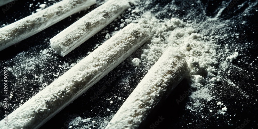 Cocaine abuse is often associated with lines of cocaine that are ...