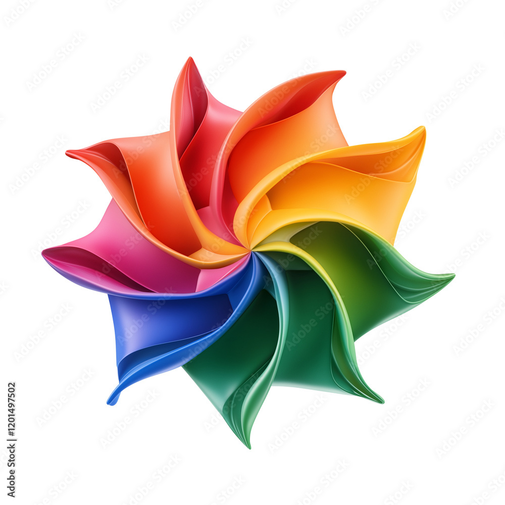Pinwheel candy, in rainbow colors, in a clipart-style illustration ...
