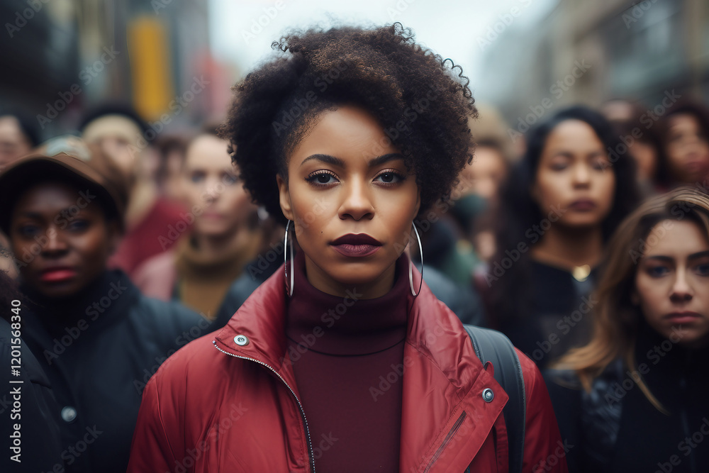 AI generated photo of women protests and demonstration on march Stock ...