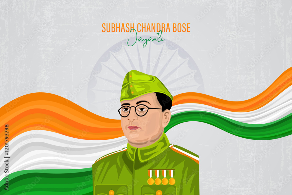Tribute to Netaji Subhash Chandra Bose with Indian Landmarks. Netaji ...