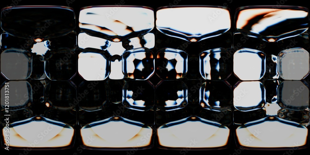 HDRI map, desperation glass blocks, Abstract iridescent background ...