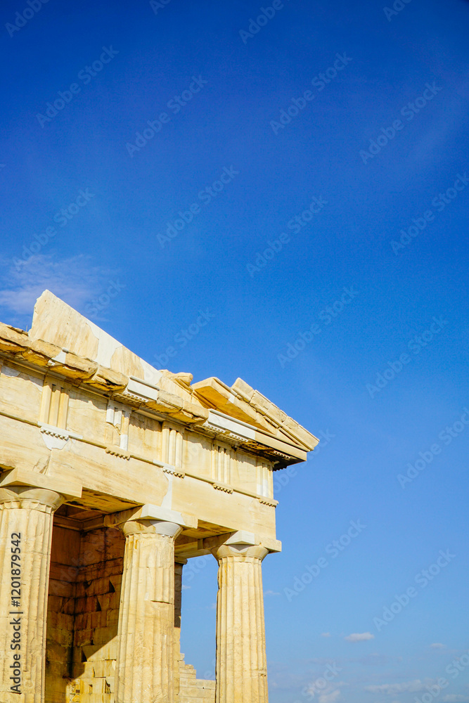 Athens, Greece; October 13, 2024: The Parthenon: An iconic ancient temple atop the Acropolis in ...