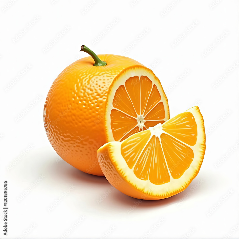 featuring several translucent orange slices arranged in a staggered ...