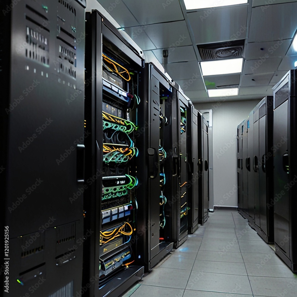 erver rooms,room with servers,data center,,server rack with servers ...