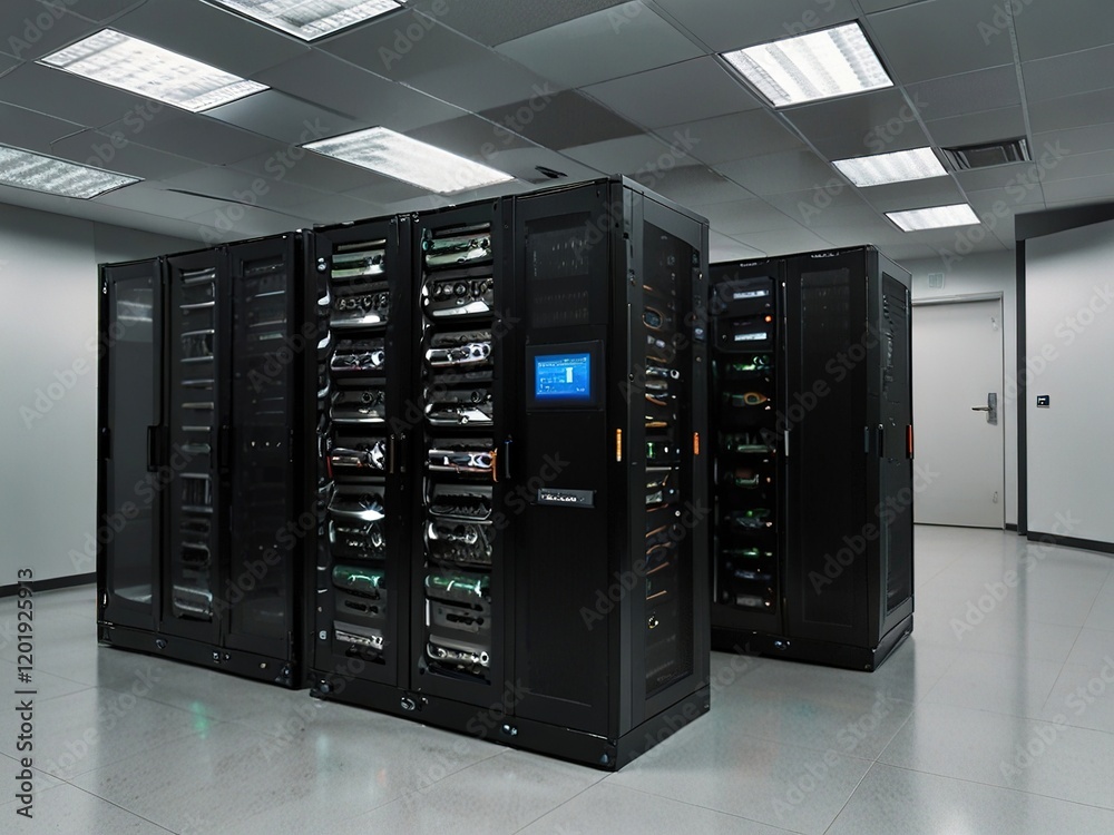 Стоковая иллюстрация «erver rooms,room with servers,data center,,server ...